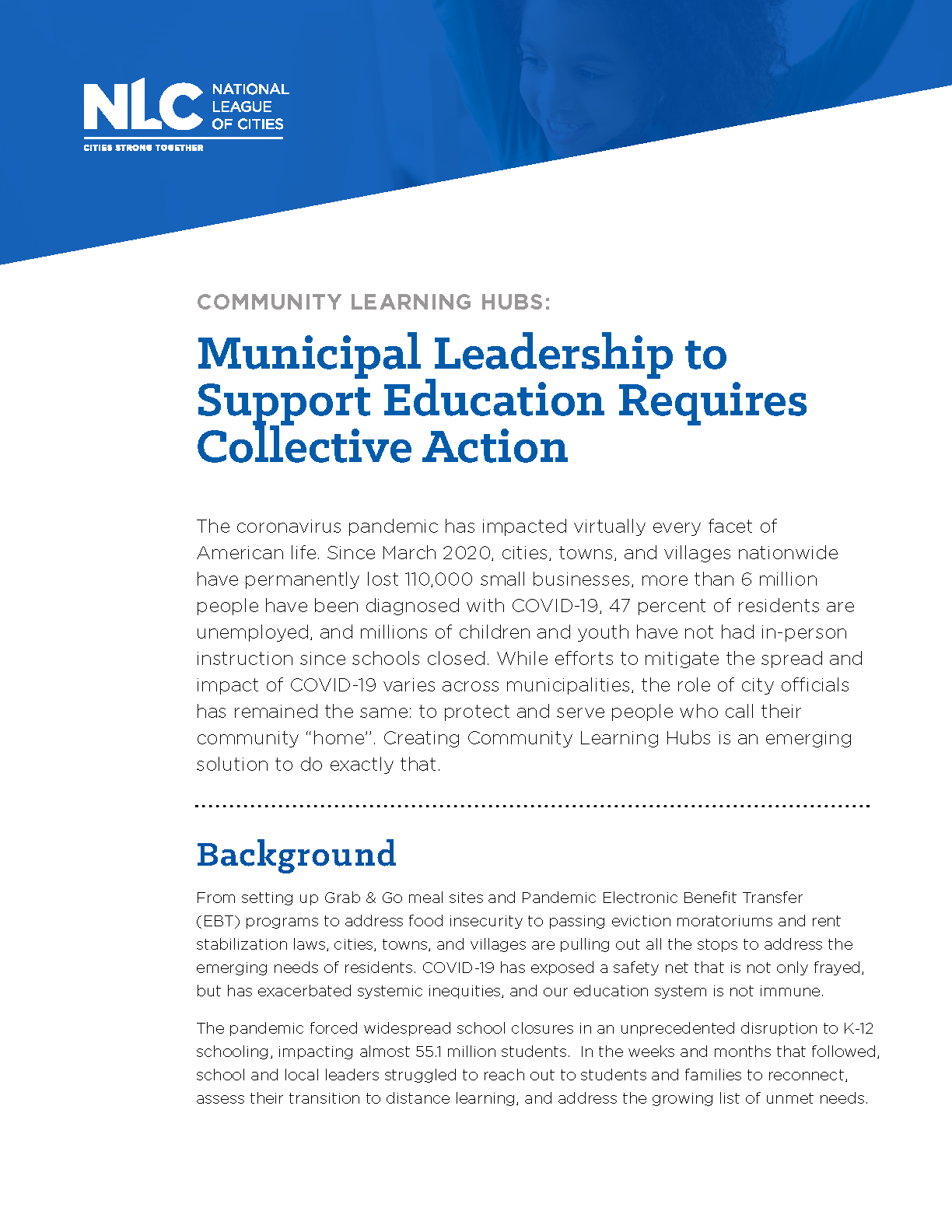 Community Learning Hubs: Municipal Leadership to Support Education ...