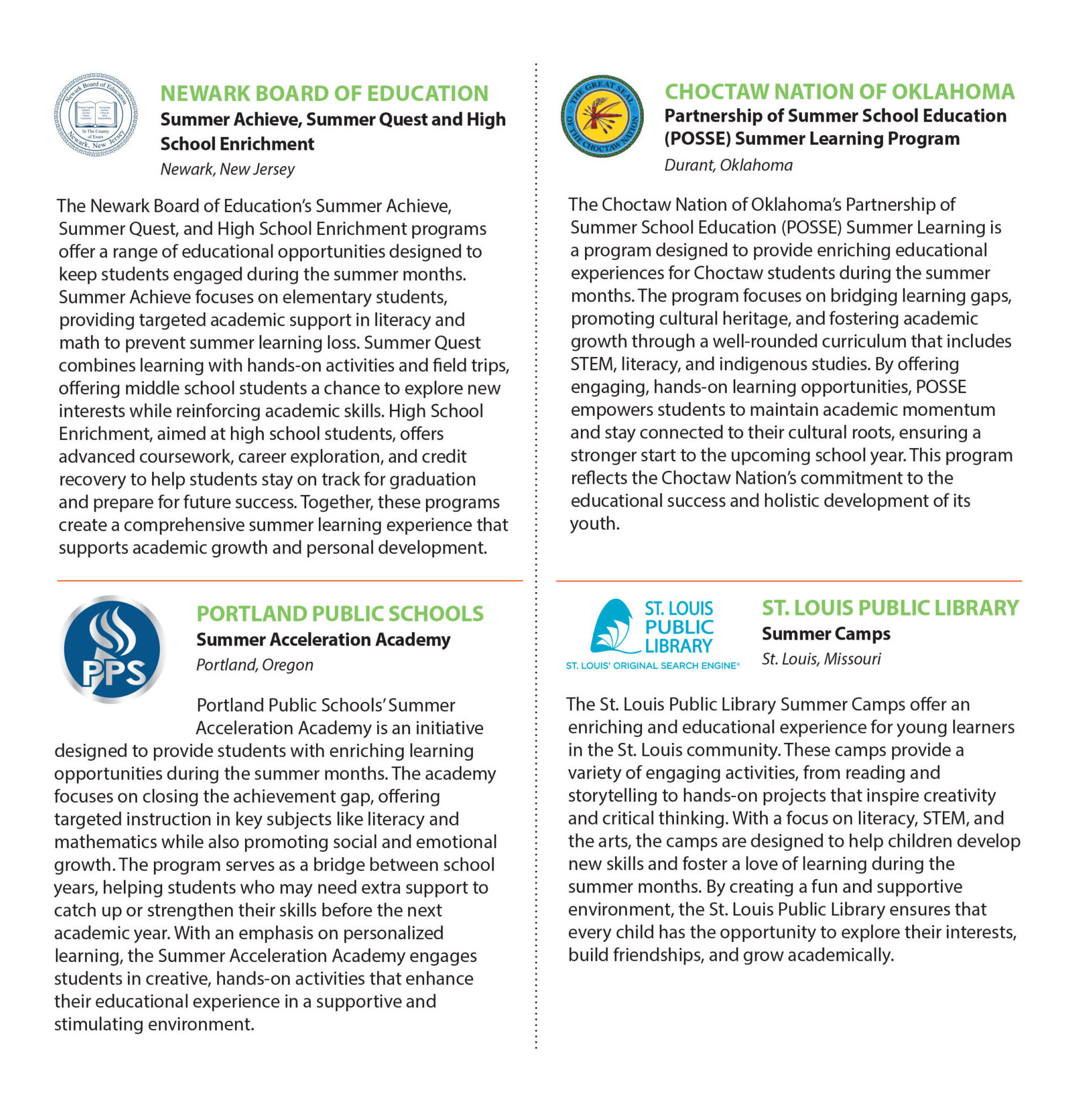 Summer Learning Awards - National Summer Learning Association